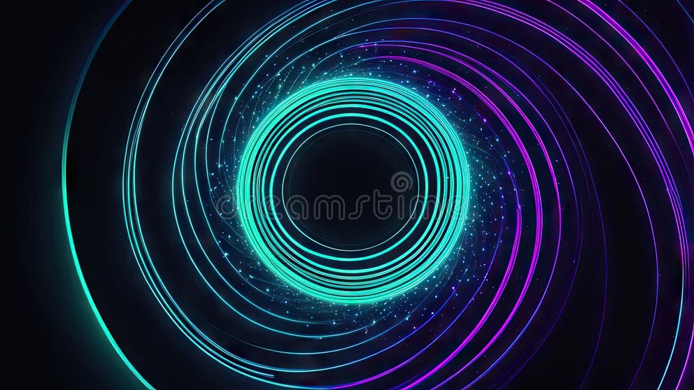 Glowing Pulsating Forms with Changing Hues Create Mesmerizing Visual Effects in a Dark ...