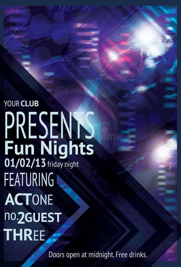 Glowing Purple Abstract Flyer Design Stock Vector - Illustration of ...