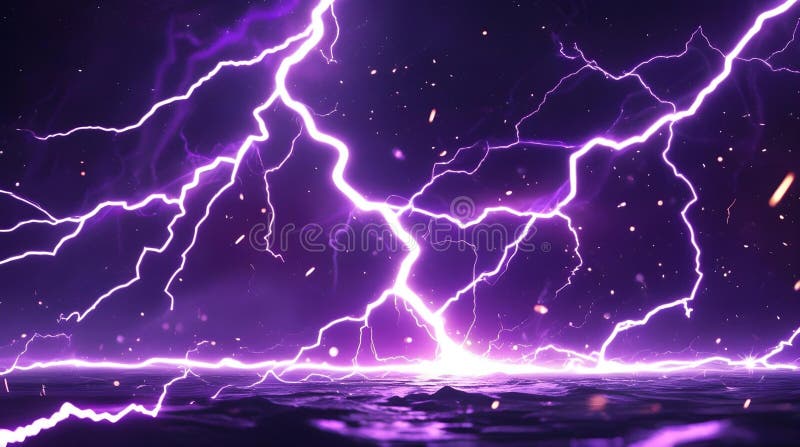 Glowing Purple Electric Background Stock Illustration - Illustration of ...