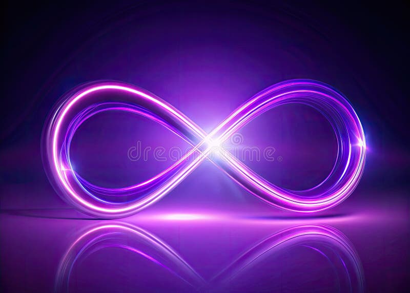A Glowing Purple Infinity Symbol Long Exposure Photography Captures an ... A Glowing Purple Infinity Symbol Long Exposure Photography Captures an ...