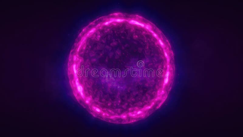 Glowing Purple Sphere with a Cosmic Texture on a Dark Background ...