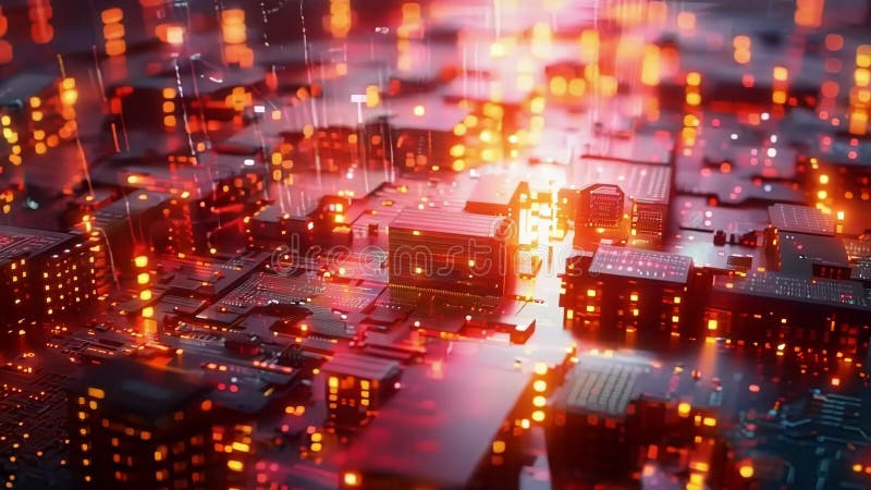 Puzzle Pieces Creating Global Connection with Futuristic Technology ...