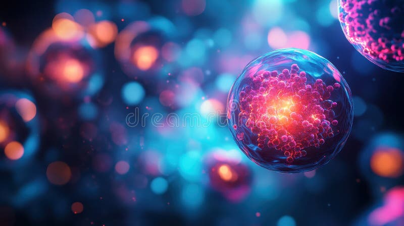 Glowing Quantum Dots in Bioimaging Visualization of Nanoparticles Stock ...