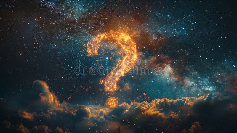 Glowing Question Mark Galaxy Stars Clouds Stock Photos - Free & Royalty ...