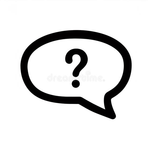 Glowing Question Mark Inside Speech Bubble Symbolizing Communication ...