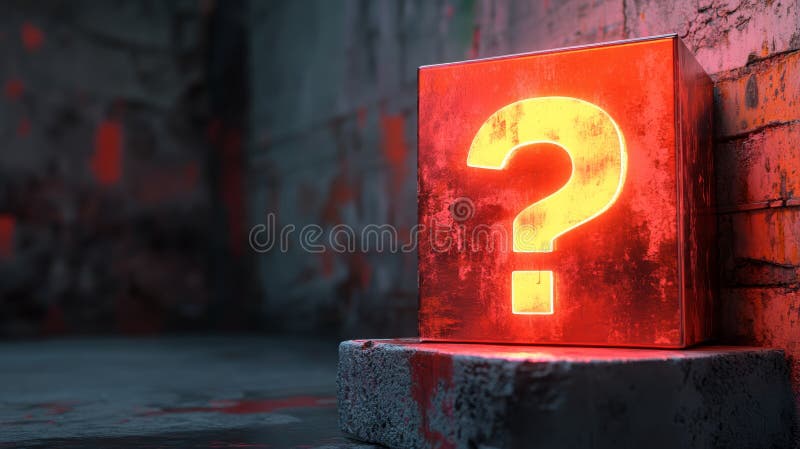 A Glowing Question Mark Symbolizing Mystery and Curiosity, Set Against ...