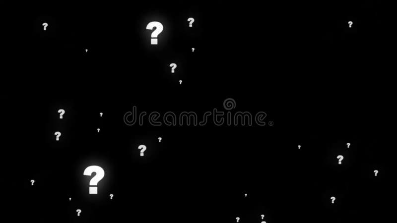 Glowing Red Question Marks Floating in Dark Futuristic Digital Space ...