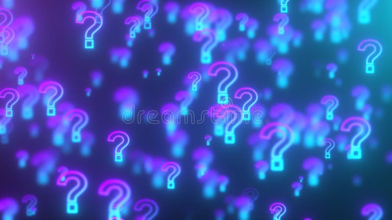 Glowing question marks stock illustration. Illustration of problem ...