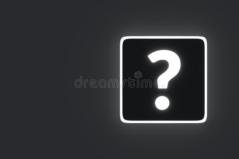 Glowing Question Symbol. Correct Answer. Faq and Support. Problem ...