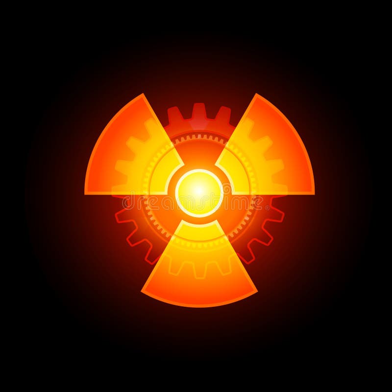 Glowing Techno Gears stock vector. Illustration of concept - 17344555