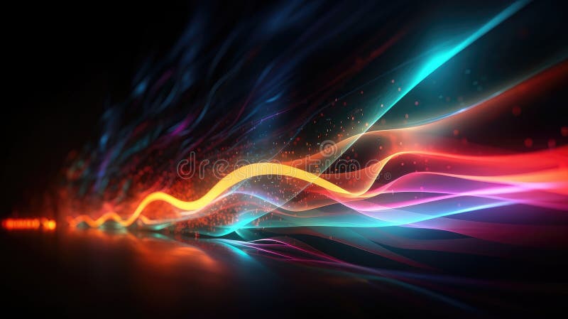 Glowing Rainbow Colors Hexagonal Pattern Wallpaper with a Futuristic 3D ...