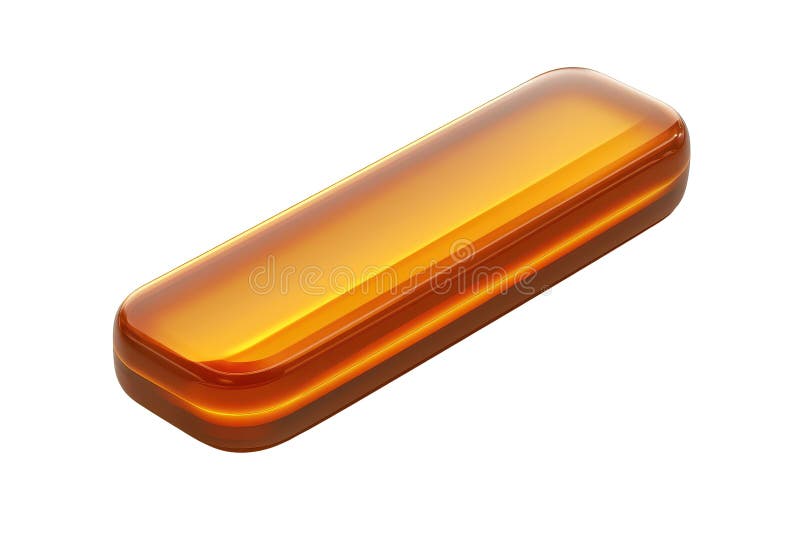 Glowing Realistic Amber Rectangle Board with Smooth Edges Stock Photo ...