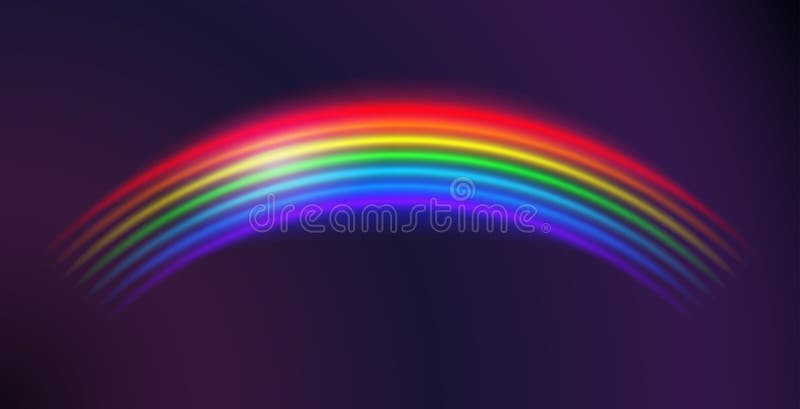 Glowing Realistic Rainbow Background Stock Illustration - Illustration ...