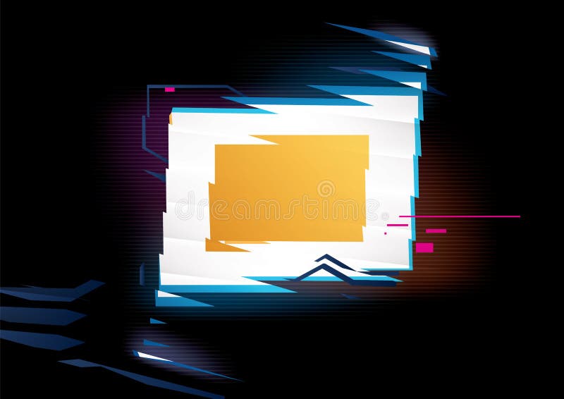 Glowing rectangle frame stock illustration. Illustration of background ...