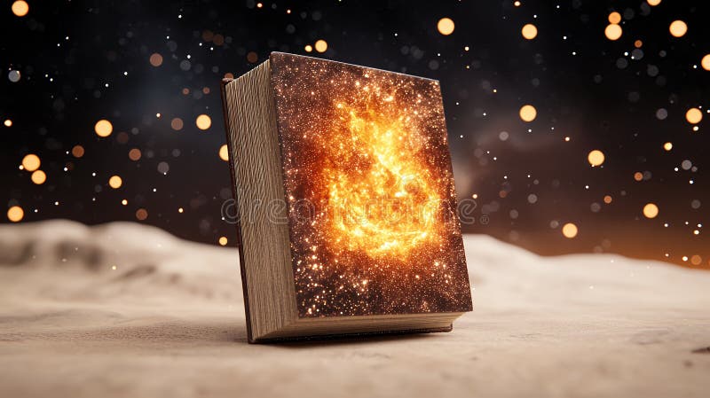 Glowing Rectangular Block with Rough Texture on Off White Surface and ...