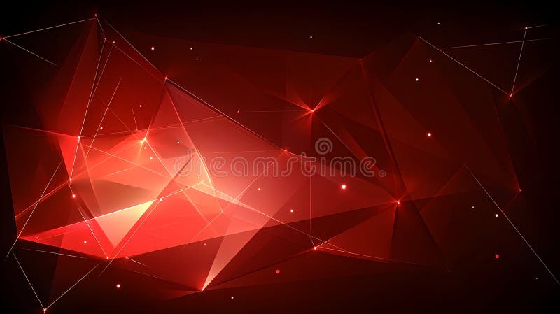 Glowing Red Abstract Geometric Shapes Background Stock Illustration - Illustration of texture ...