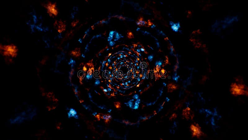 Rotating Blue and Red Fire Flake Particles Background Stock ...