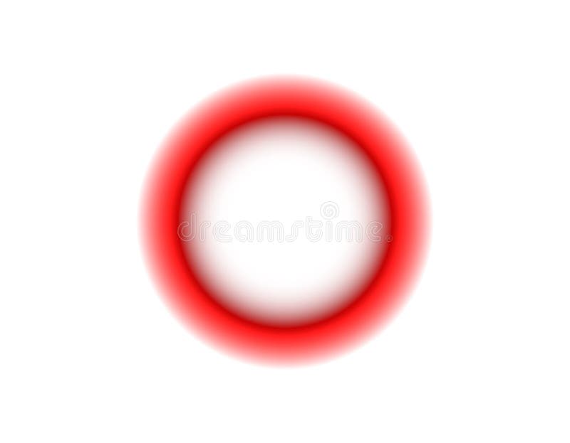 Glowing Red Circle with Soft Halo Effect Stock Vector - Illustration of ...