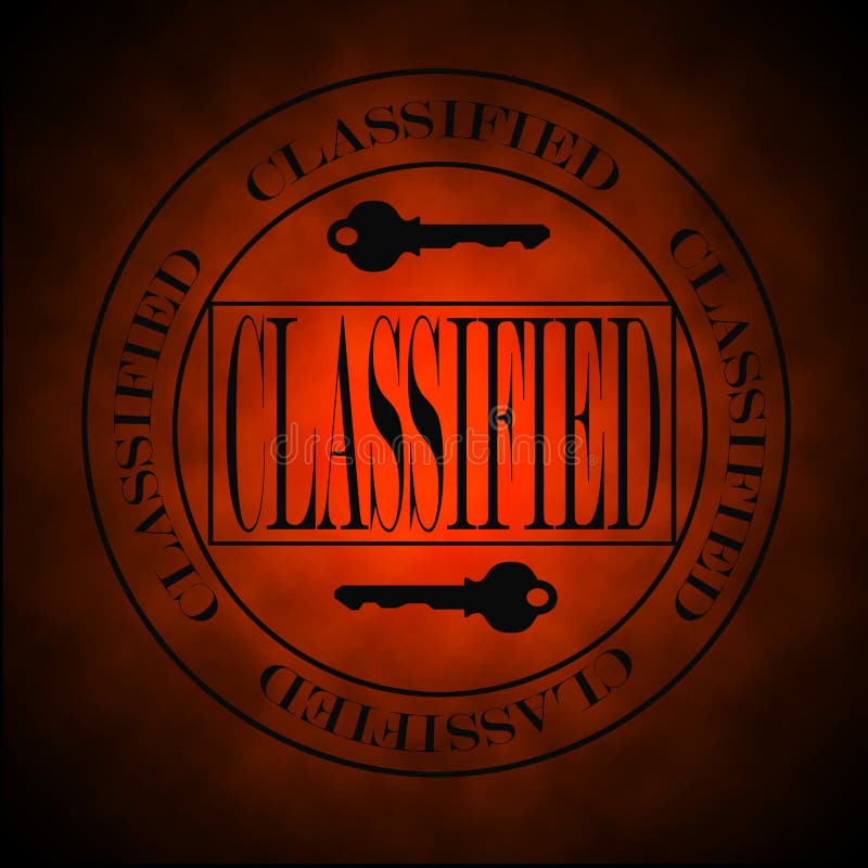 Glowing Red Classified Top Secret Symbol or Stamp Stock Illustration ...