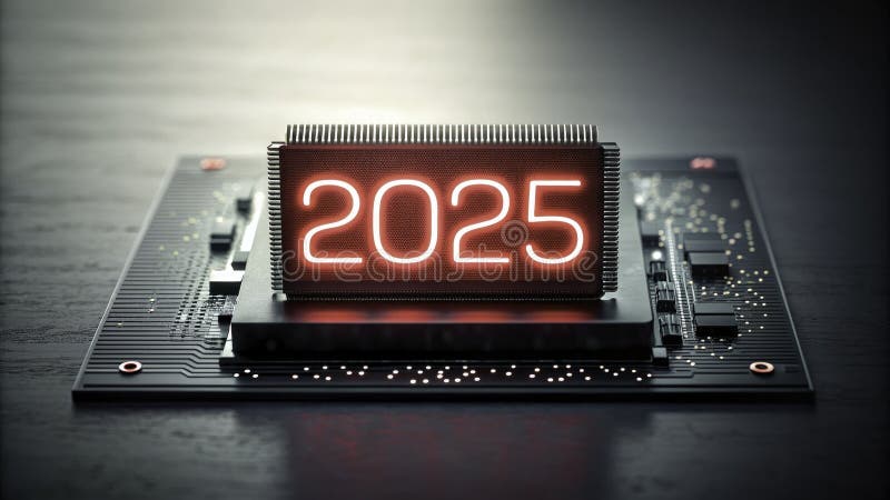 Glowing Red Computer Chip: a 2025 Vision of Futuristic Technology and ...