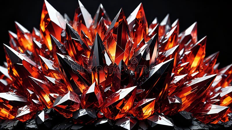 Glowing Orange Crystals Sharp Edges Stock Photos - Free & Royalty-Free ...