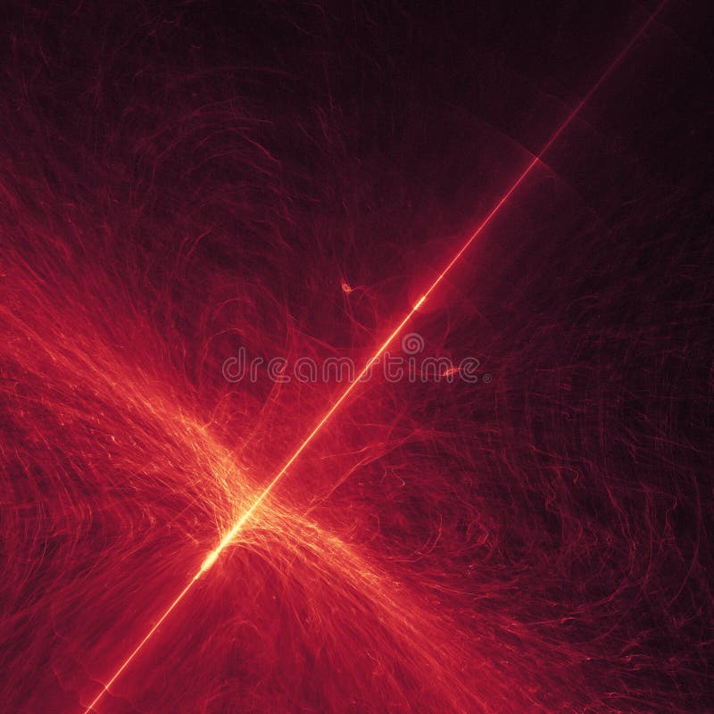 Glowing Red Curved Lines Over Dark Abstract Background Space Universe ...