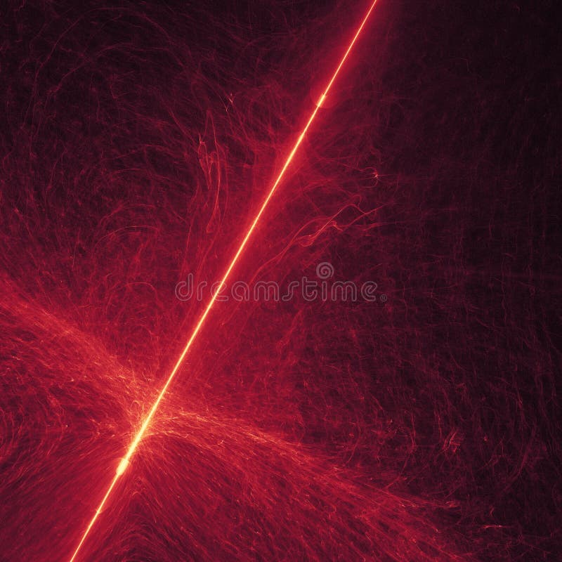 Glowing Red Curved Lines Over Dark Abstract Background Space Universe ...