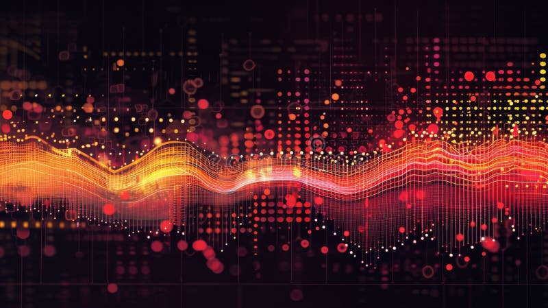 Glowing Red Digital Waveforms on Black Stock Photo - Image of ... Glowing Red Digital Waveforms on Black Stock Photo - Image of ...