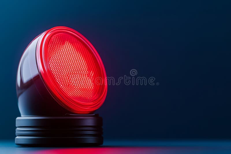 Glowing Red Emergency Warning Light Stock Image - Image of signal, risk ...