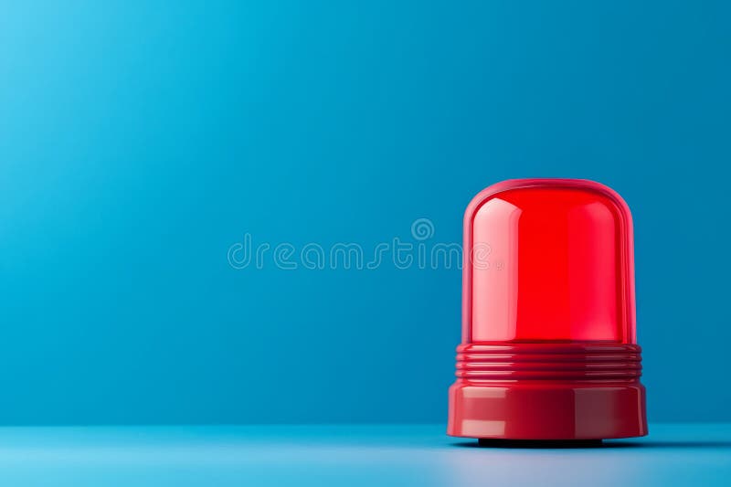Glowing Red Emergency Warning Light Stock Photo - Image of siren ...