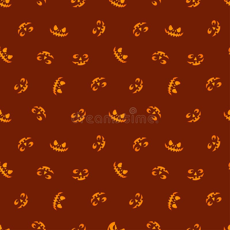 Glowing in the Red Eyes Vector. Haloween Seamless Pattern. Stock Vector ...