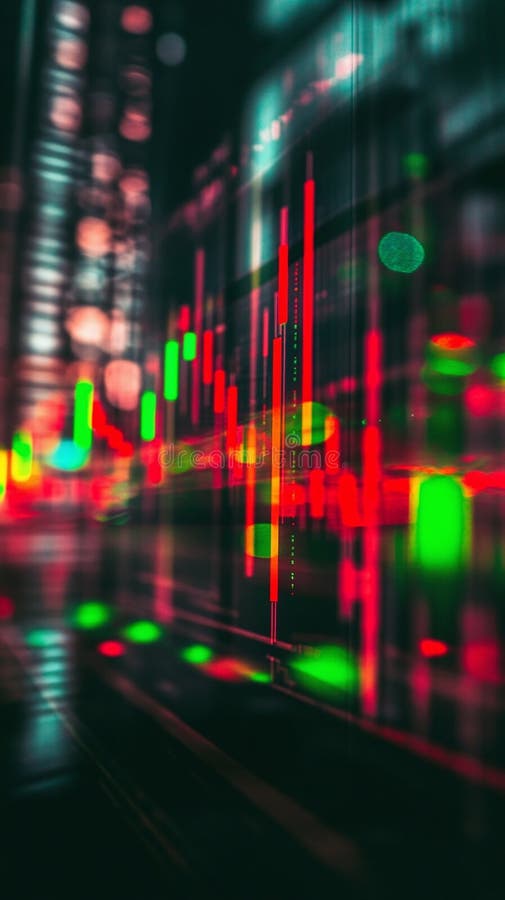 Green Red Candlestick Chart Free Vector Illustration Stock Illustration ...