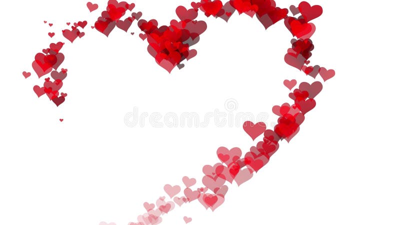 Glowing Red Heart from Particles on a White Background Stock Footage ...