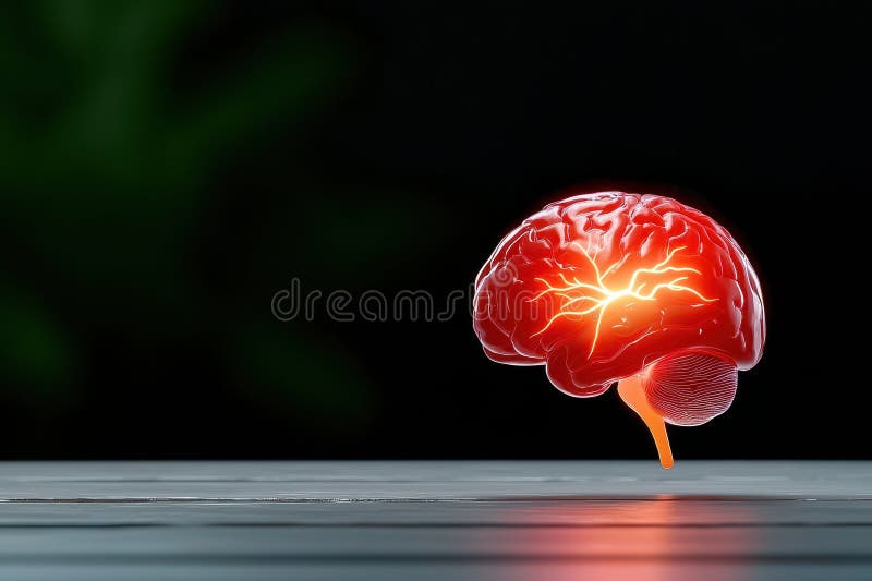 Glowing Red Human Brain Stock Illustrations – 1,368 Glowing Red Human ...