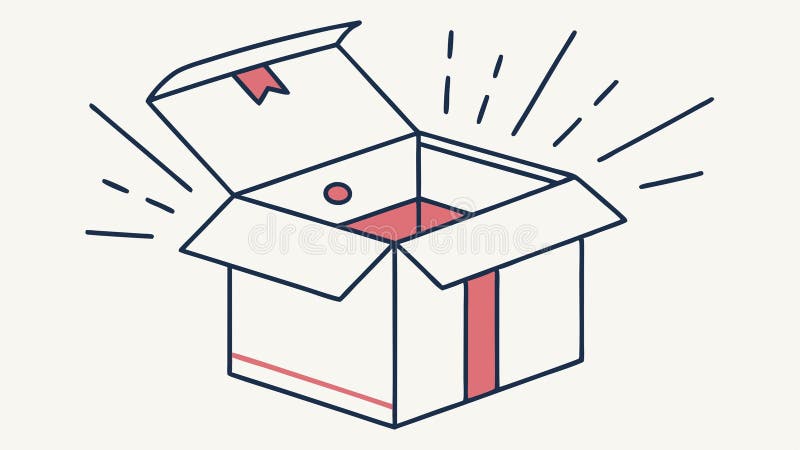 A Glowing Red Item in a Box, a Surprise Gift Vector Concept. Vector ...