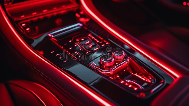 The Glowing Red Lights of the Gear Shift Indicator Give Off a Sporty ...