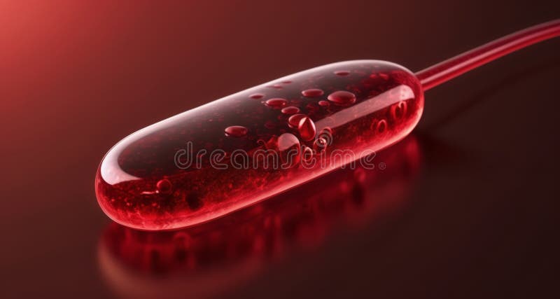 Glowing Red Liquid in a Transparent Tube Stock Illustration ...