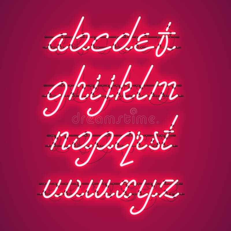 Red Neon Font Stock Illustrations – 16,778 Red Neon Font Stock ...