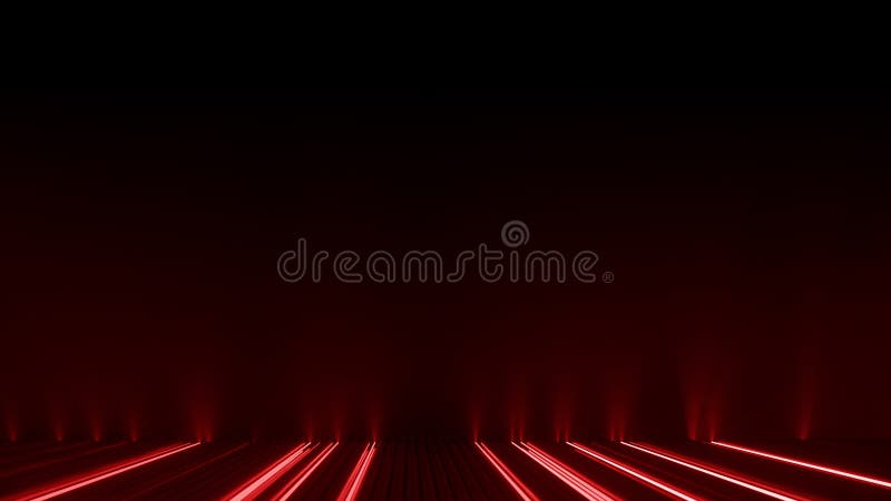Glowing Red Neon Tubes 3D Render Illustration Stock Illustration ...