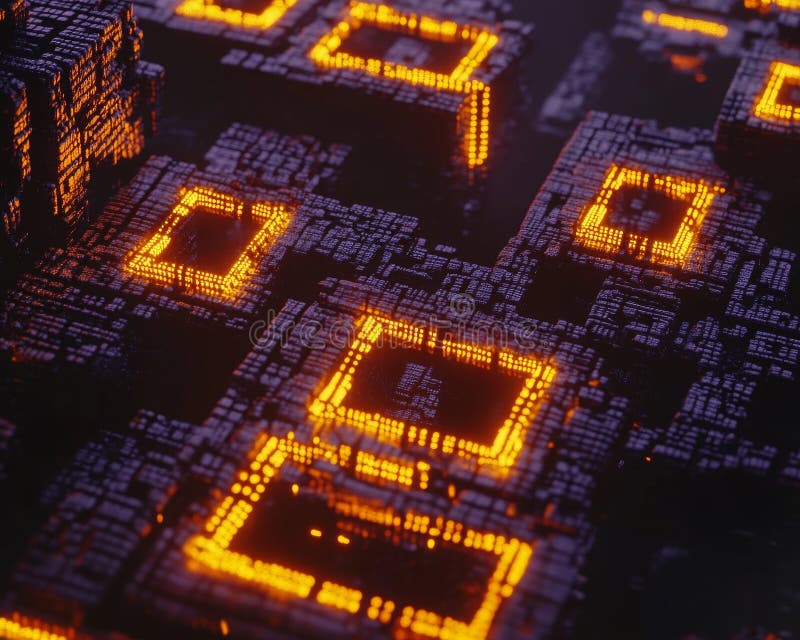 Glowing Red Orange Particles Lines Abstract Form Stock Photos - Free ...