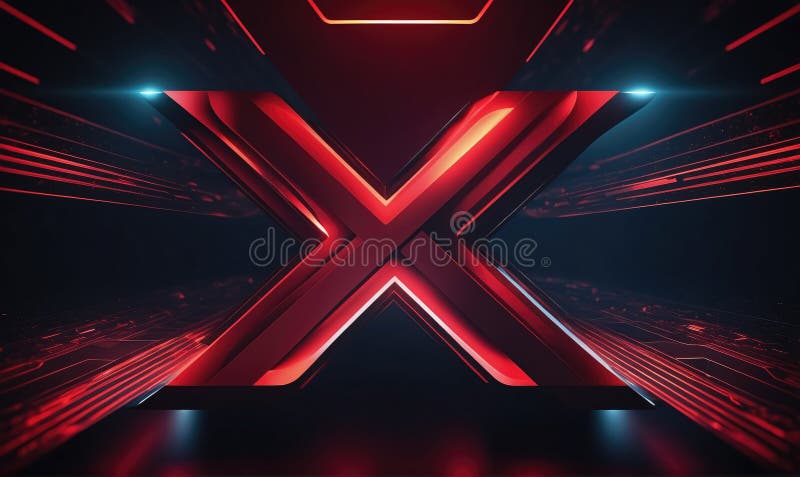 A Glowing Red X is Shown in a Dark Futuristic Setting, Surrounded by ...