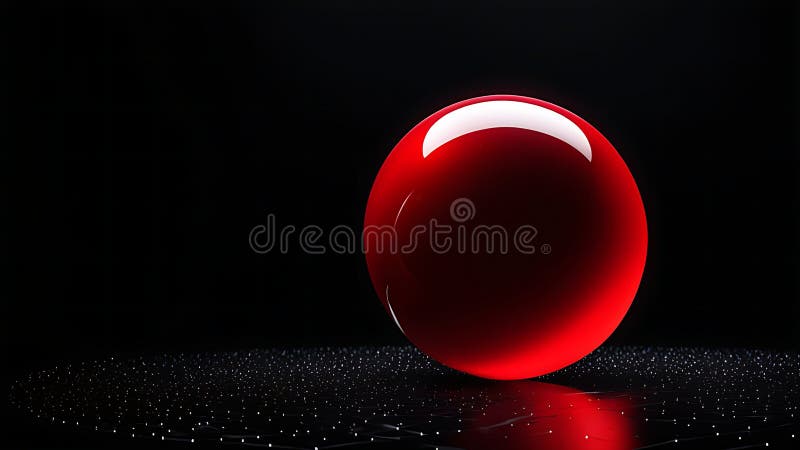 A Glowing Red Sphere Against a Black Backdrop, Evoking Energy and ...