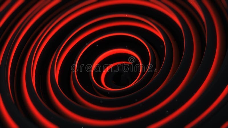Glowing Red Spiral 3D Shape Stock Illustration - Illustration of ...