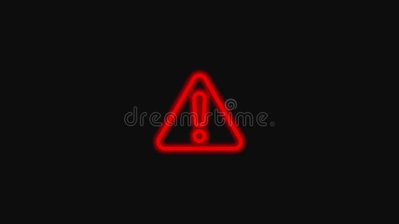 Warning Sign with a Red Triangle and Exclamation Mark, Displaying Data ...