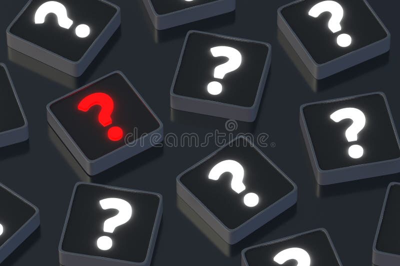 Glowing Red and White Question Symbols. Correct Answer. Incorrect ...