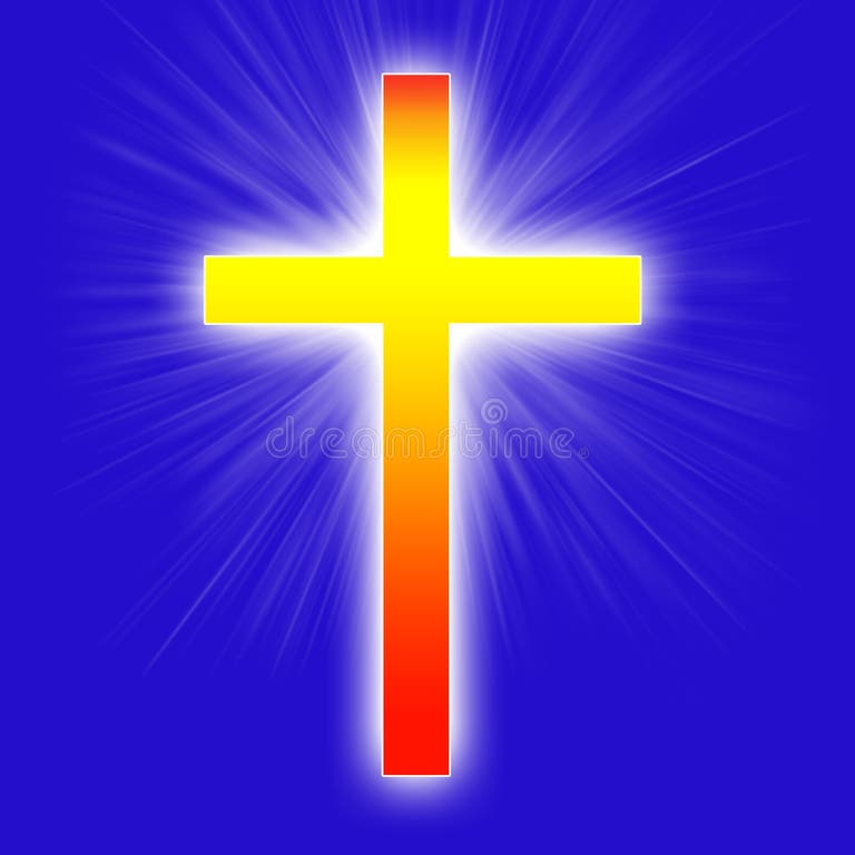 Glowing Red Yellow Cross Stock Illustrations – 845 Glowing Red Yellow ...