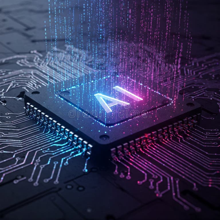 A Glowing Representation of Artificial Intelligence with Binary Code ...