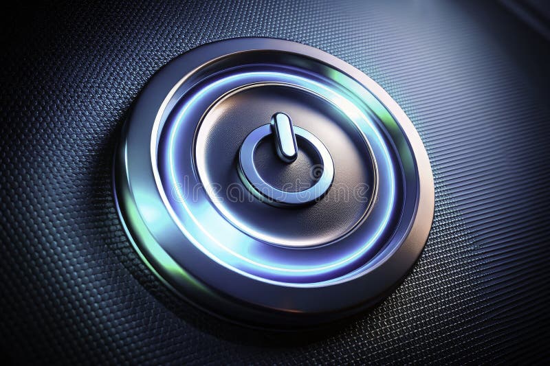 A Glowing Retro Power Button from 2013 a Time Capsule of Digital Power ...