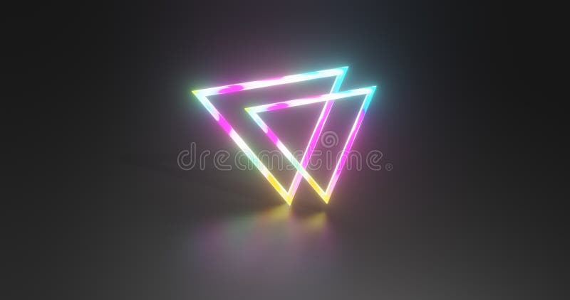 Glowing Rgb Triangular Light Image with Glow Stock Illustration ...