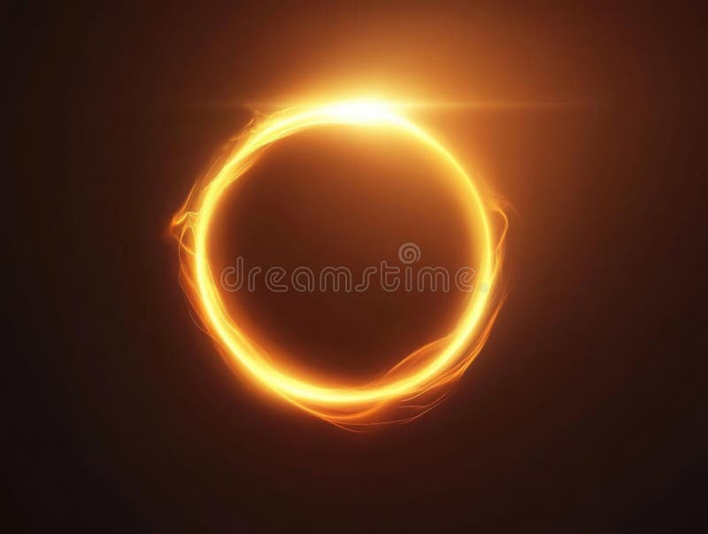 Glowing Ring of Light Energy Stock Illustration - Illustration of ...